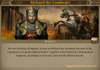Richard I / Lionheart the Crusader King | European War VII: Medieval ...