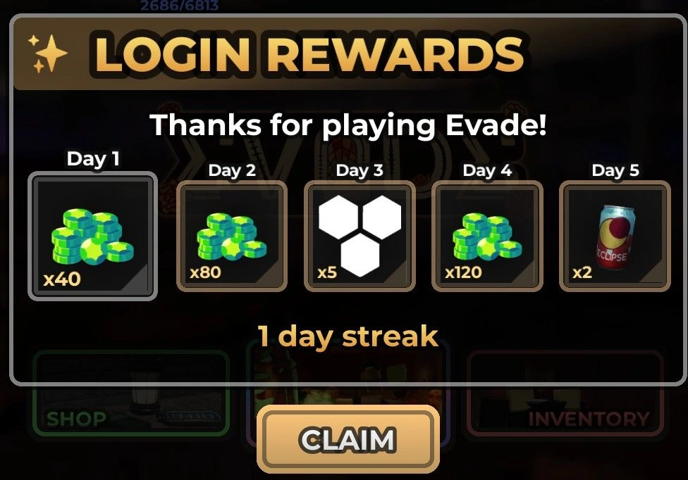 Daily Rewards | Roblox Evade Wiki | Fandom
