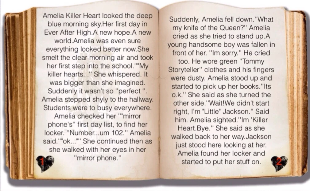 Amelia Killer Heart's Story: | Ever After High Fandom Wiki | Fandom