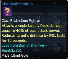 Skill book: Stab 3 | Everlight Wiki | Fandom