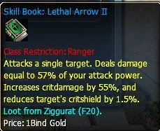 Skill book: Lethal arrow 1 | Everlight Wiki | Fandom
