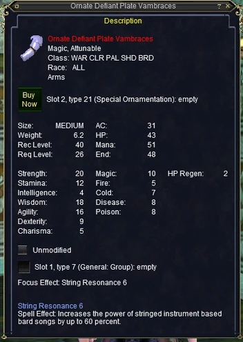 Ornate Defiant Plate Vambraces | EverQuest Wiki | Fandom