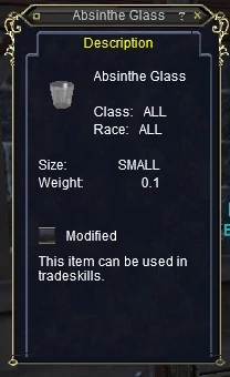 Absinthe Glass | EverQuest Wiki | Fandom