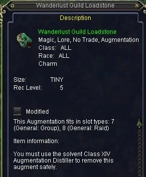 Wanderlust Guild Loadstone - Augmentation | EverQuest Wiki | Fandom