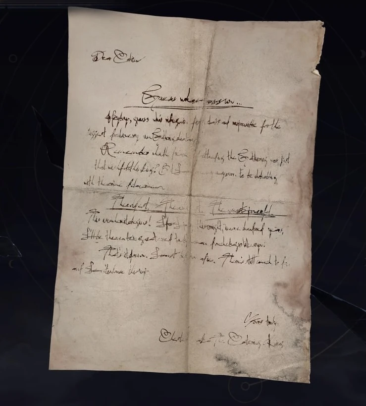 Chester Morgan's Letter | Evil West Wiki | Fandom