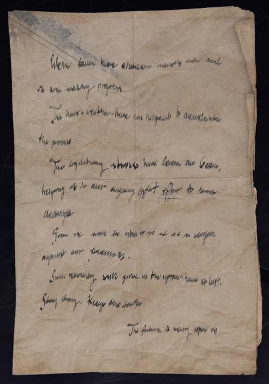 Agent's Letter to the RI Crew | Evil West Wiki | Fandom