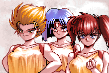 Yuri, Mari and Eri (Battle Skin Panic) | The Female Villains Wiki | Fandom