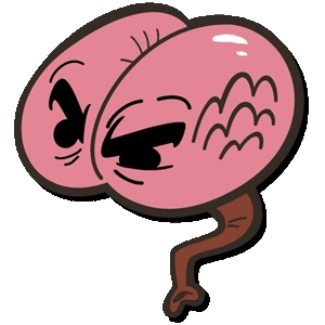 Evil Brain Cartoon Character