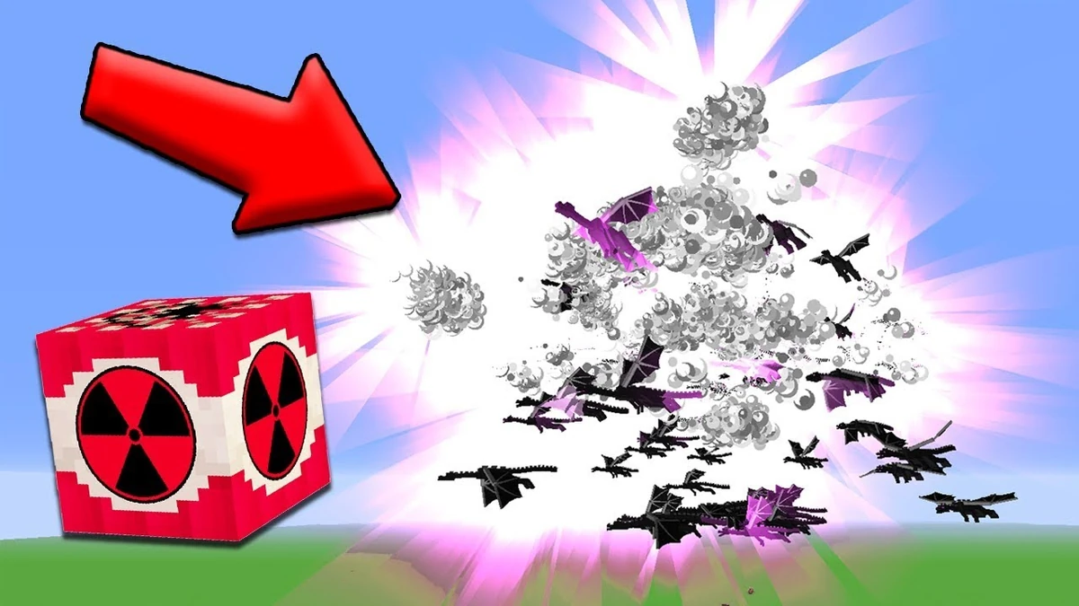 1 MEGA NUKE vs 100 ENDER DRAGONS | ExplodingTNT Wiki | Fandom