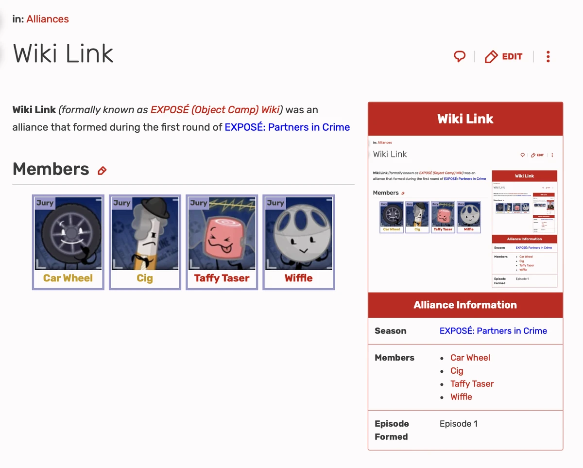 Wiki Link | EXPOSÉ (Object Camp) Wiki | Fandom