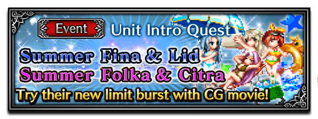 Unit Intro - Summer Fina & Lid - Final Fantasy Brave Exvius Wiki