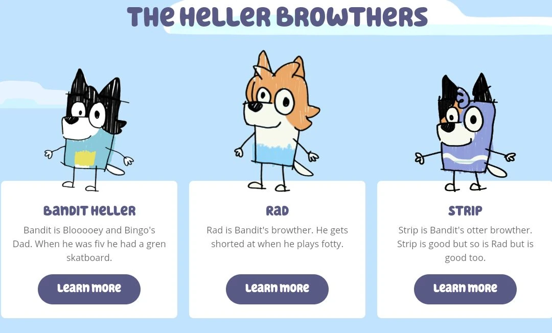 Looks like the Heeler Browthers changed their descriptions on bluey.tv ...