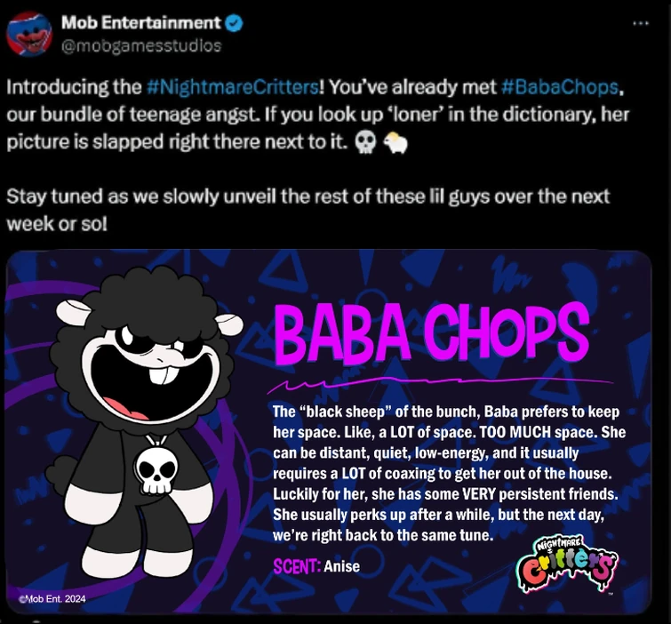 Should we include Mobs Description Of Baba Chops In her page? | Fandom