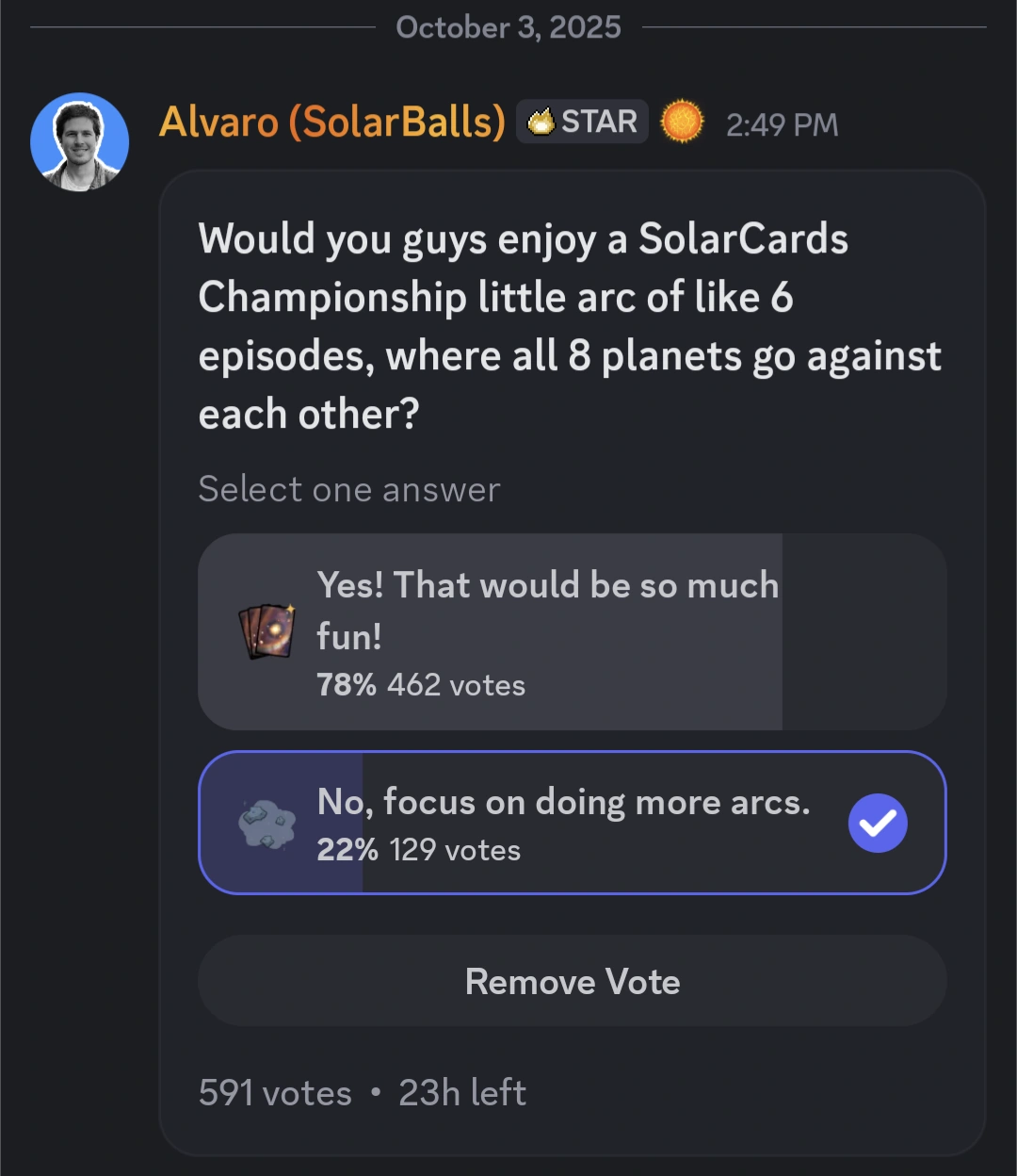 There might be an arc based on Solarcards | Fandom