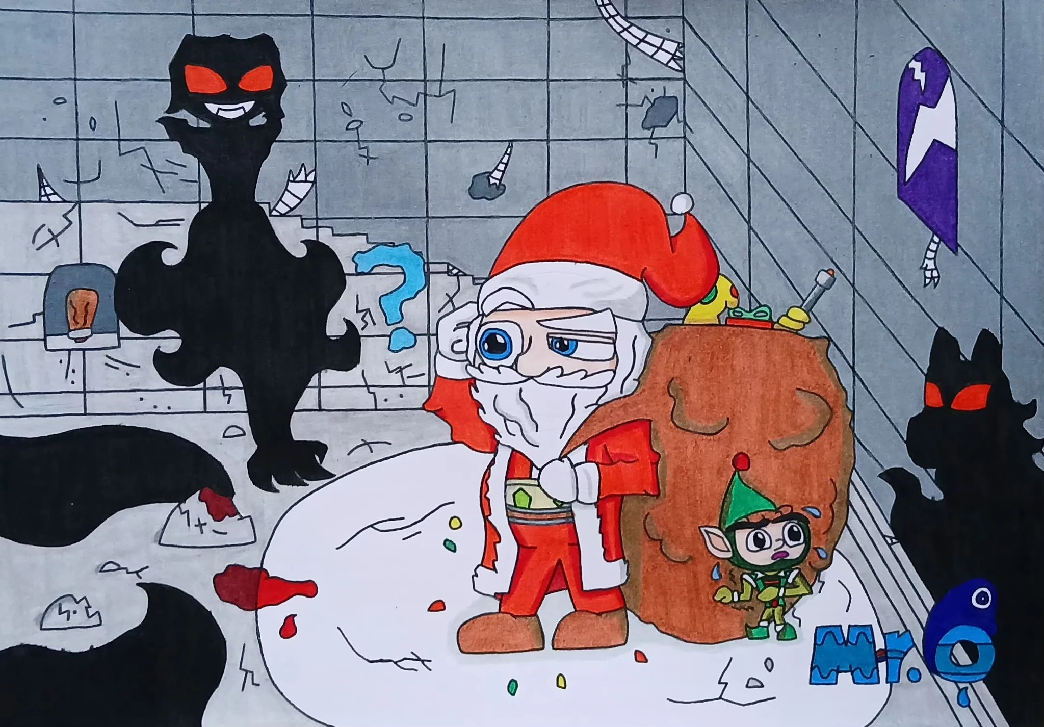 MERRY CHRISTMAS! Comp Santa Claus vs Comp Dracula Fan Art! | Fandom