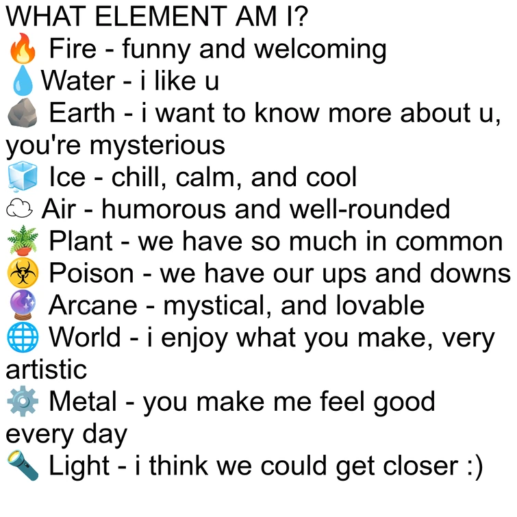 what element am i? /oj | Fandom