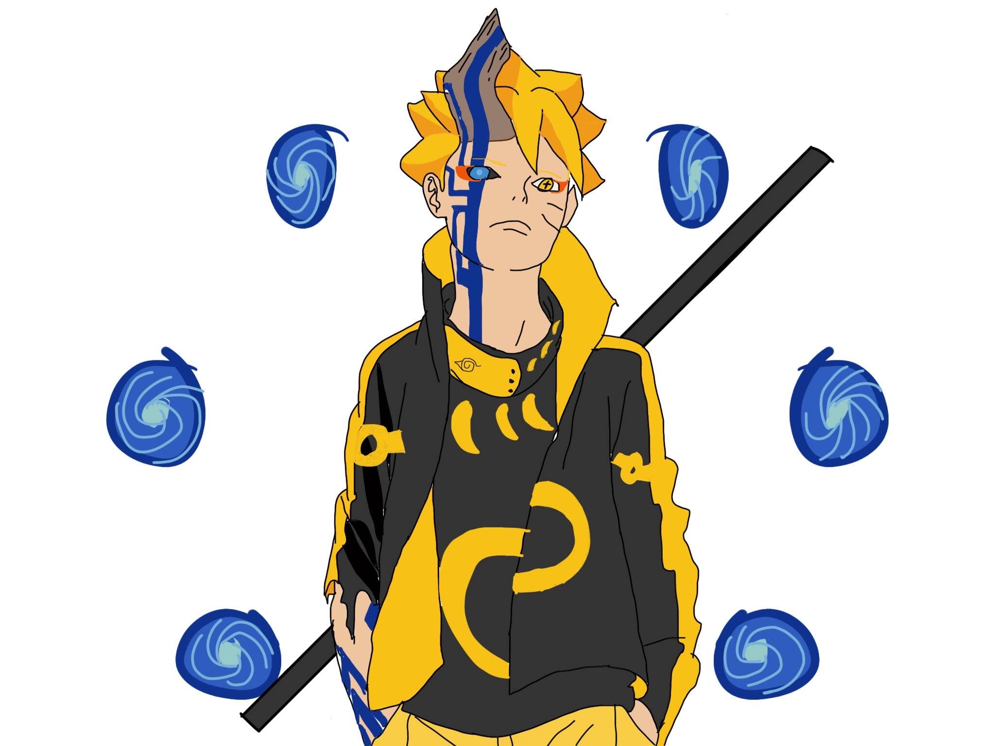 Boruto with sage mode, sage of 6 and momoshiki mode | Fandom