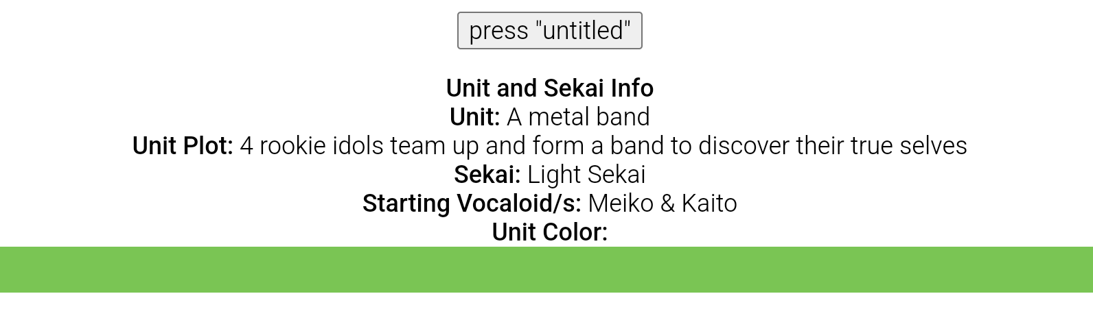 Give me a unit name for my PJSK OC | Fandom