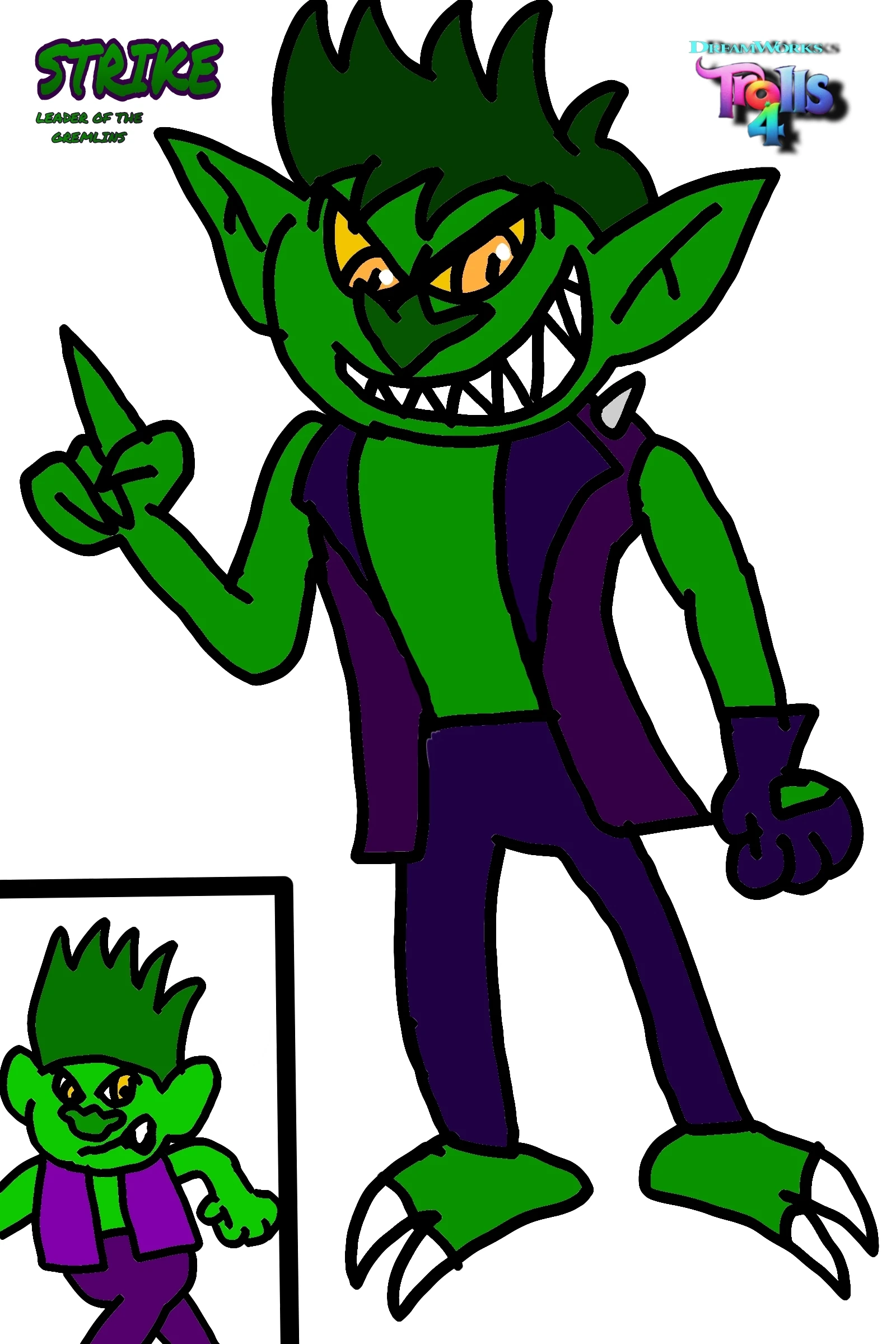 New Main Antagonist of Trolls 4: Strike: AKA Leader of The Gremlins ...