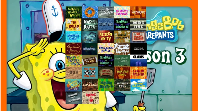 Every SpongeBob Season 3 title card | Fandom