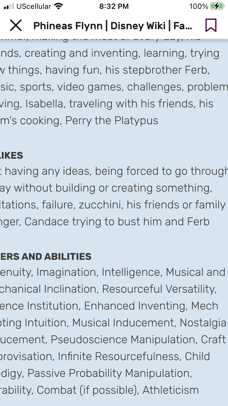 Checking out the Phineas Flynn page. | Fandom