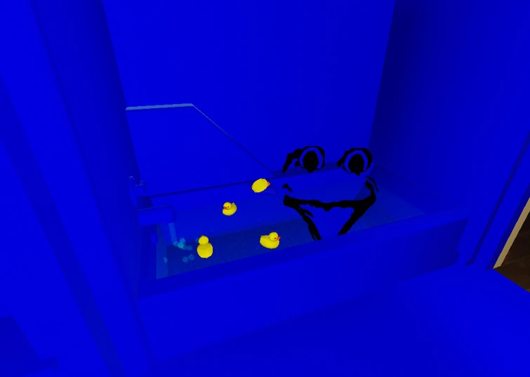 As a follow-up to my previous post, i made fanart of Forty-Two taking a bath with his rubber ...