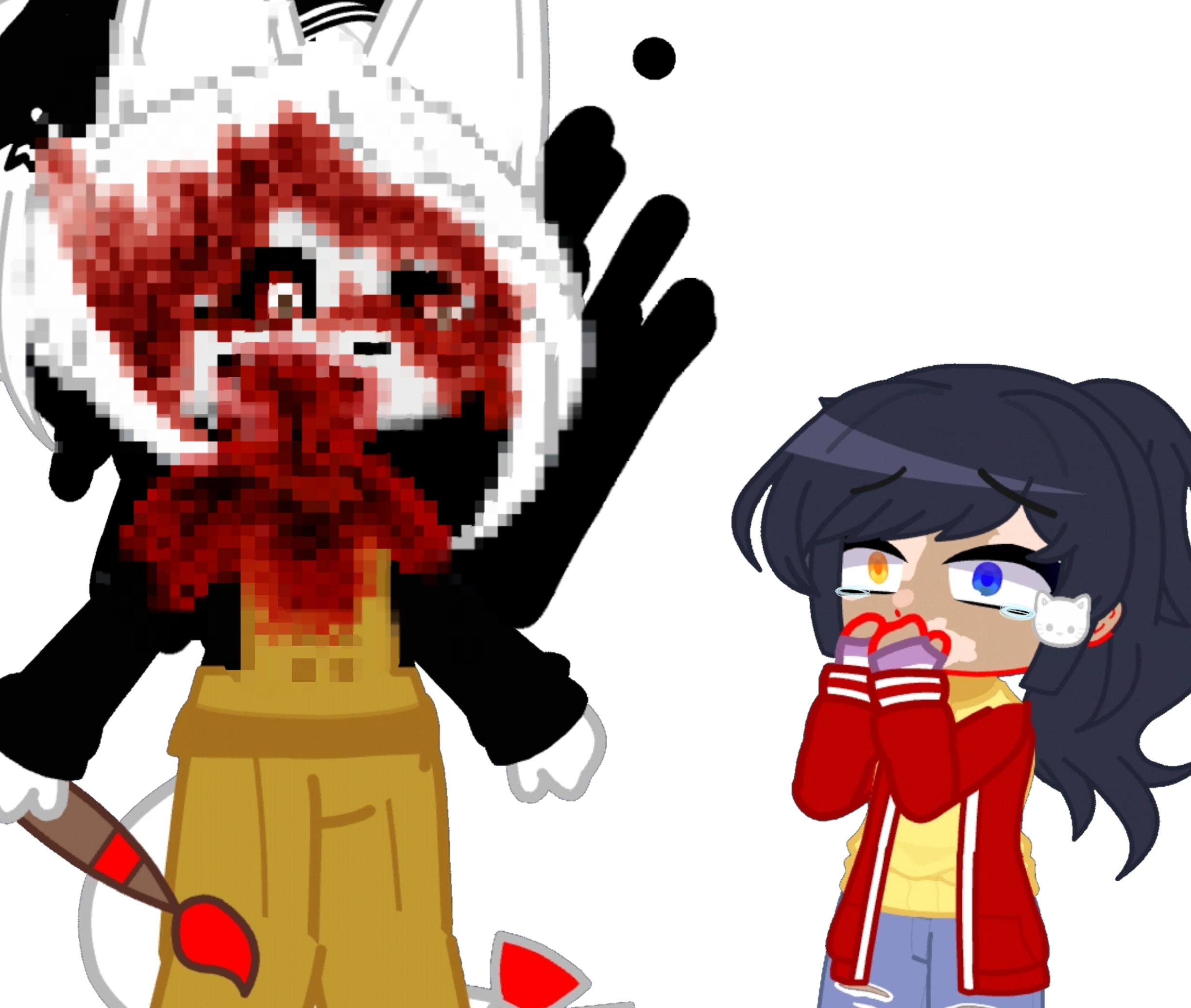 It's just paint :> (HEAVY, ***HEAVY*** blurred blood) | Fandom