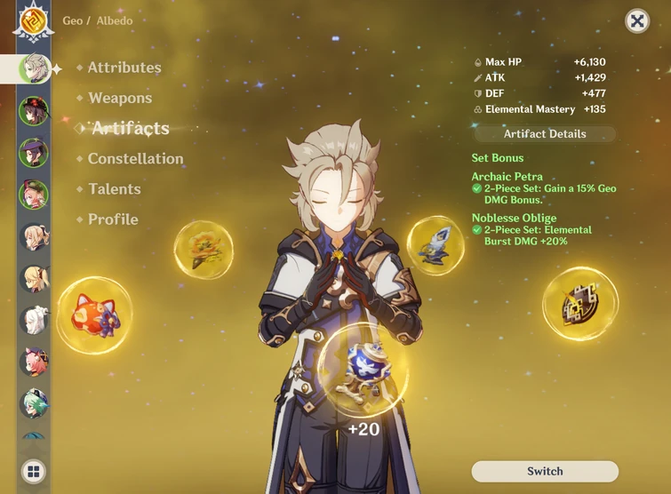 I've been working on Albedo and wanted to share his build! | Fandom