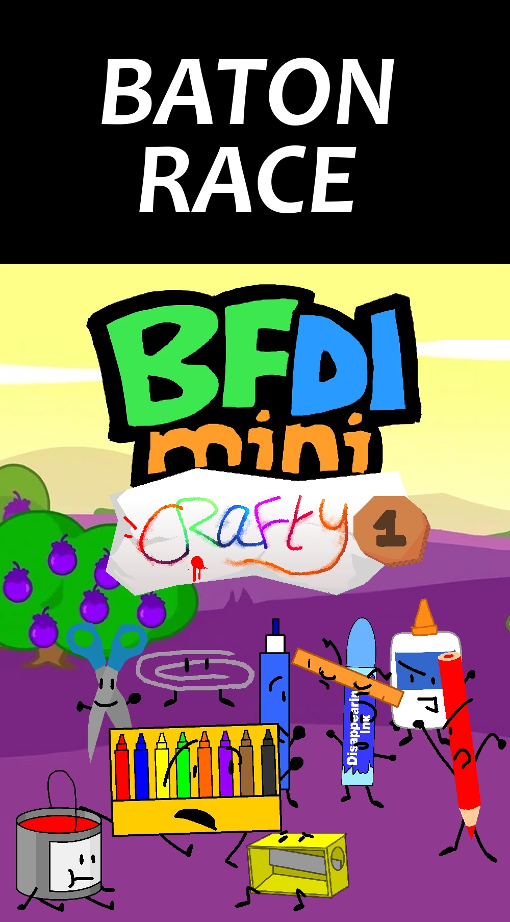 BFDI MINI CRAFTY 1: Baton Race | Fandom