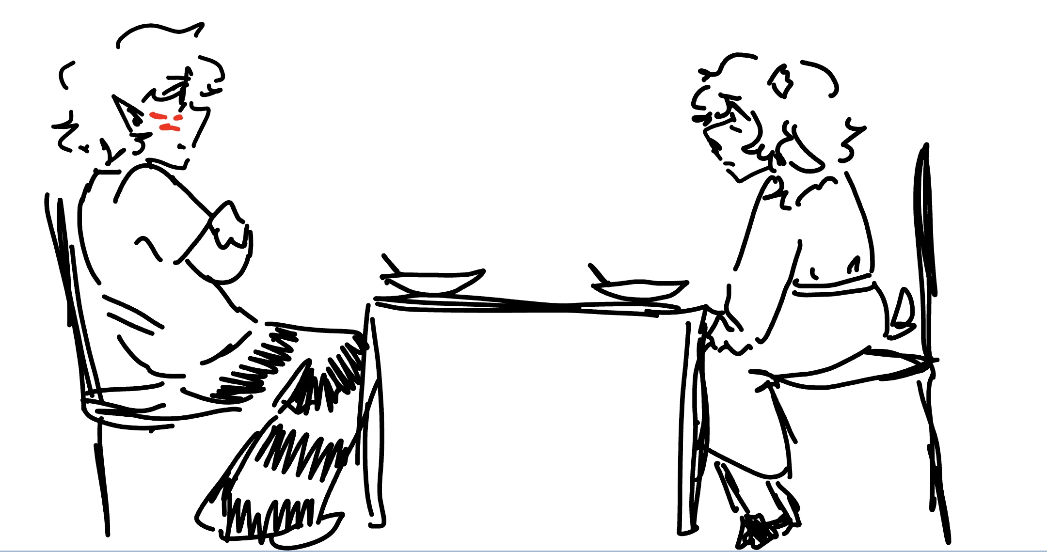 girl tries to draw angst and fails (because she is not an angst artist ...