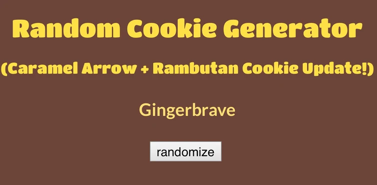 A Cookie randomizer? | Fandom