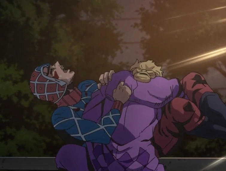 Giorno claims he's healing Mista, but we don't see Gold Experience ...