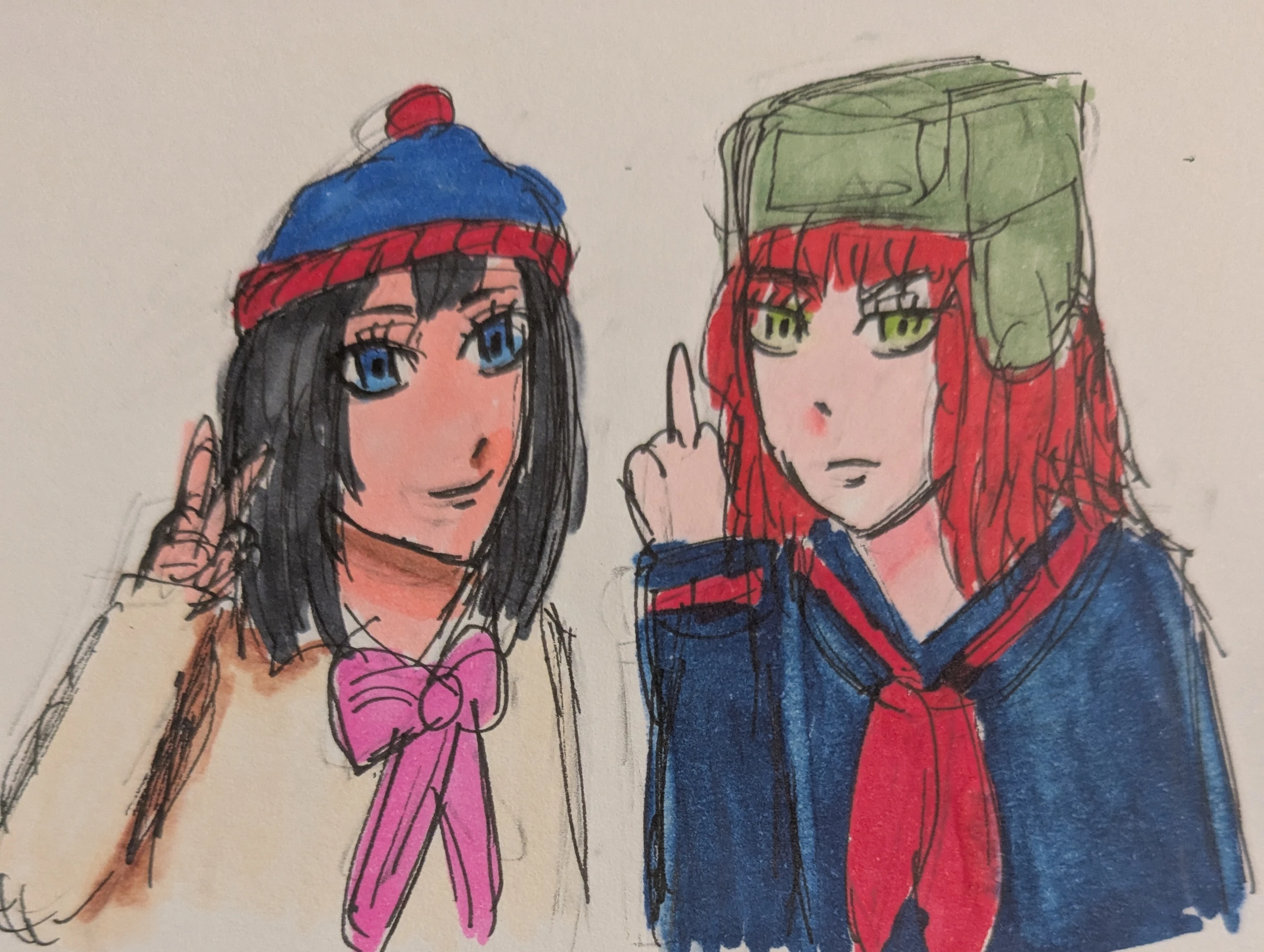 I draw Stan as gyaru and Kyle as sukeban in genderbend | Fandom