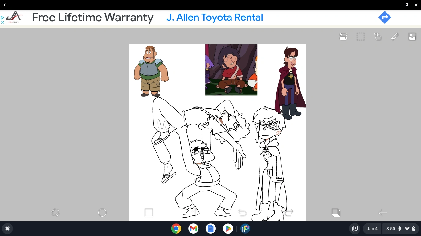 Decided to finally try using one of those group drawing base things ...