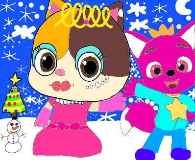 Here is some fanart of Pinkfong loves kitten Mimi princess makeup ...