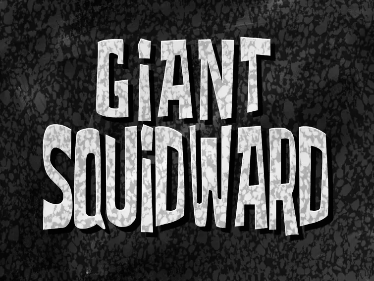 Giant squidward title card in black and white style | Fandom