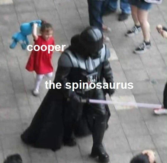 Cooper vs the spinosaurus in a Nutshell. | Fandom