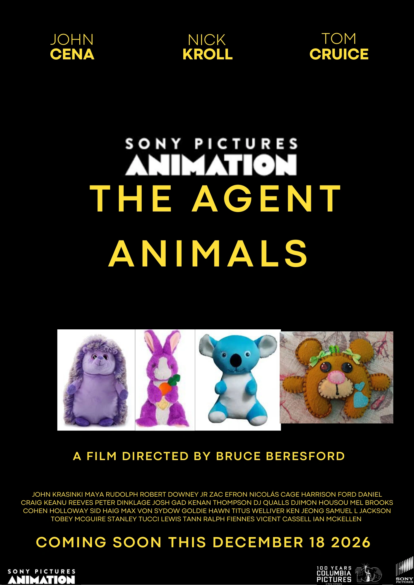 The Agent Animals movie 2026 Columbia pictures Sony Pictures animation ...