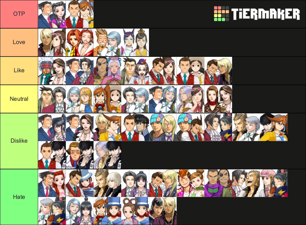 Ace Attorney Ships Tier List | Fandom