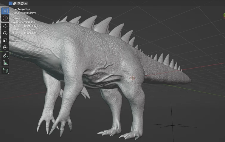 I made a kendyll inspired creature model in blender | Fandom