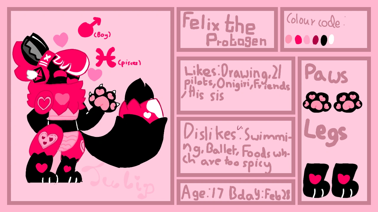 Made a ref sheet for Felix | Fandom