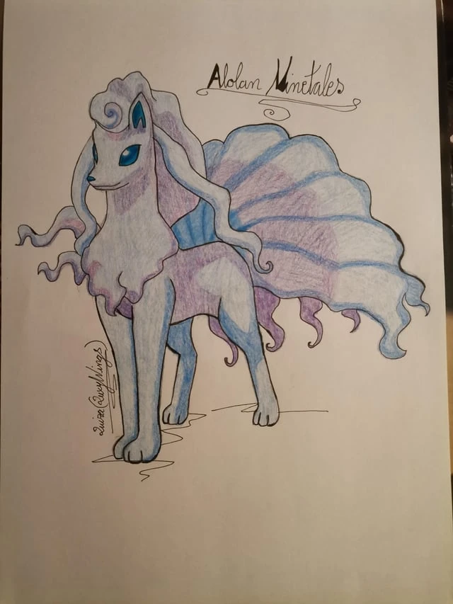 My drawing of an Alolan Ninetales | Fandom
