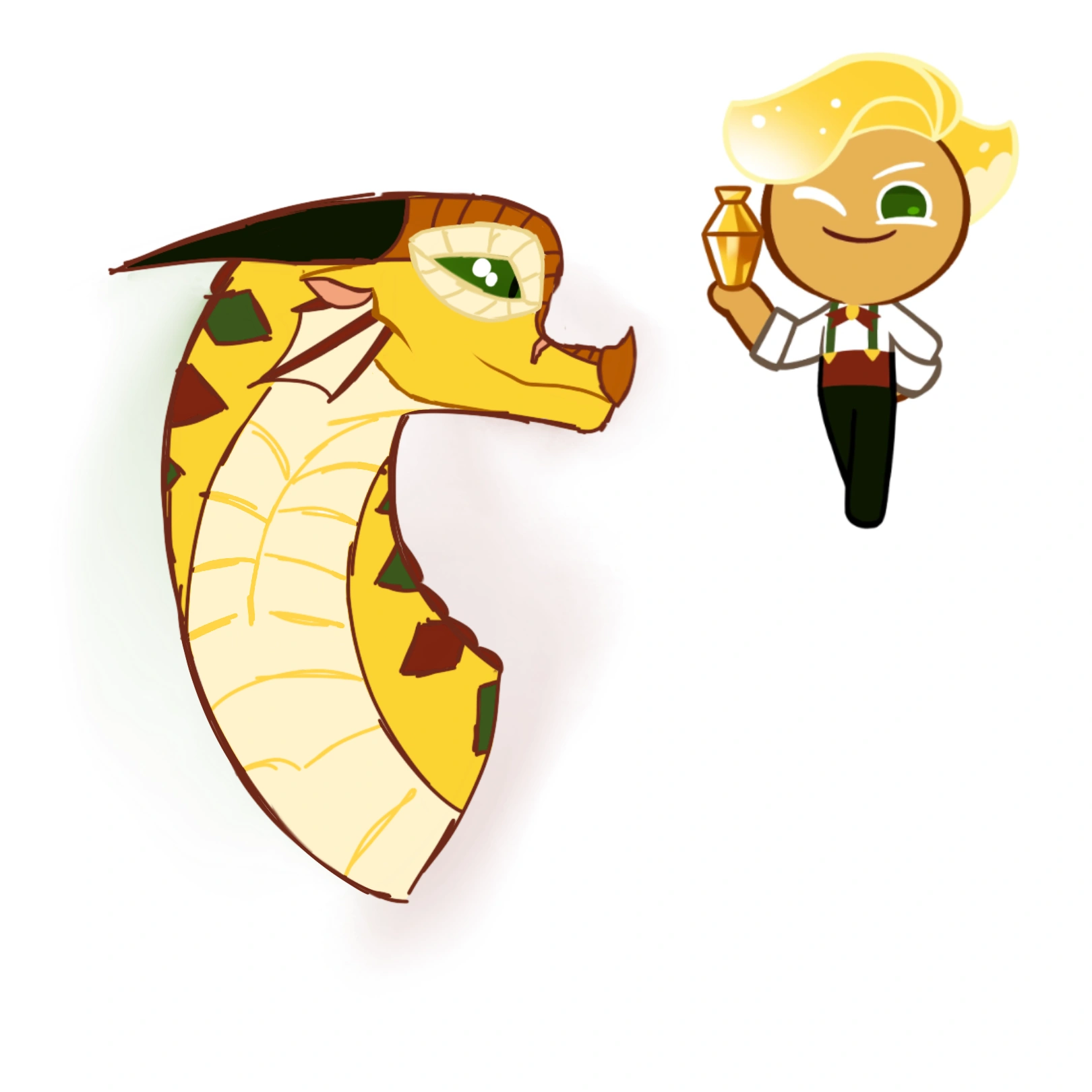 drew a bartender cookie as a dragon | Fandom