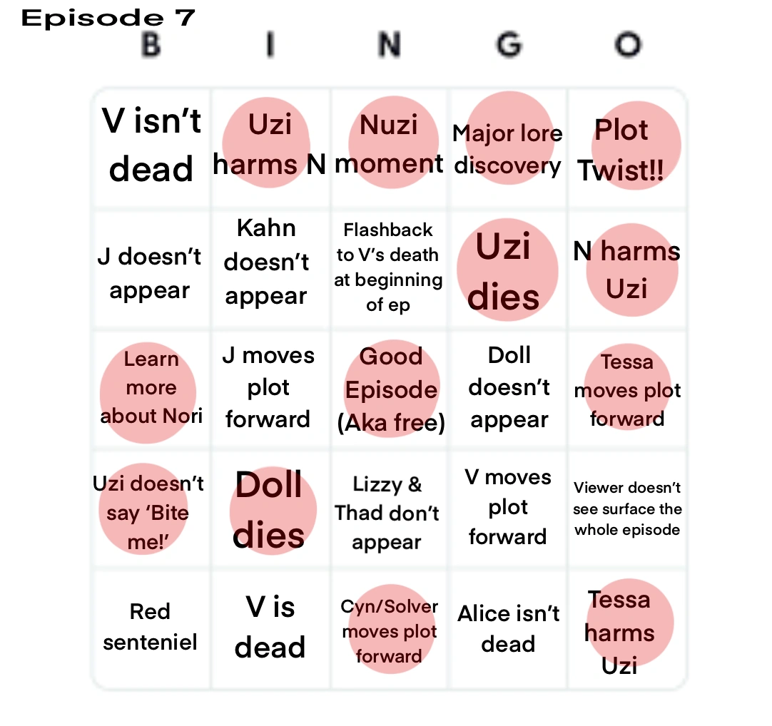 EP 7 BINGO | Fandom