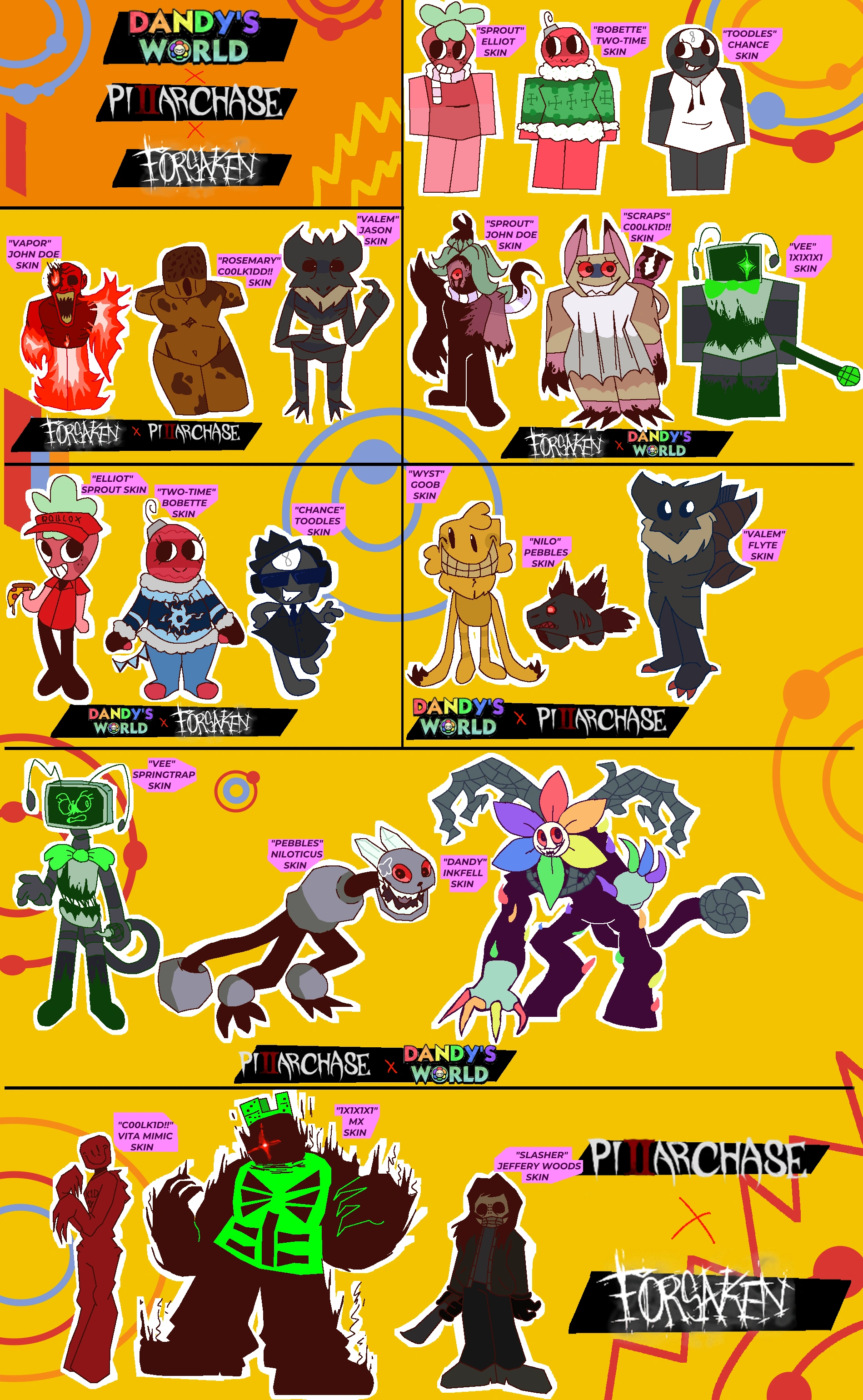 Pc2 X Dandy's world X Forsaken | Fandom