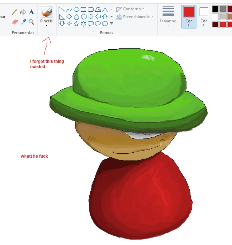 remembered MS paint has more options than pencil, drew two things to ...