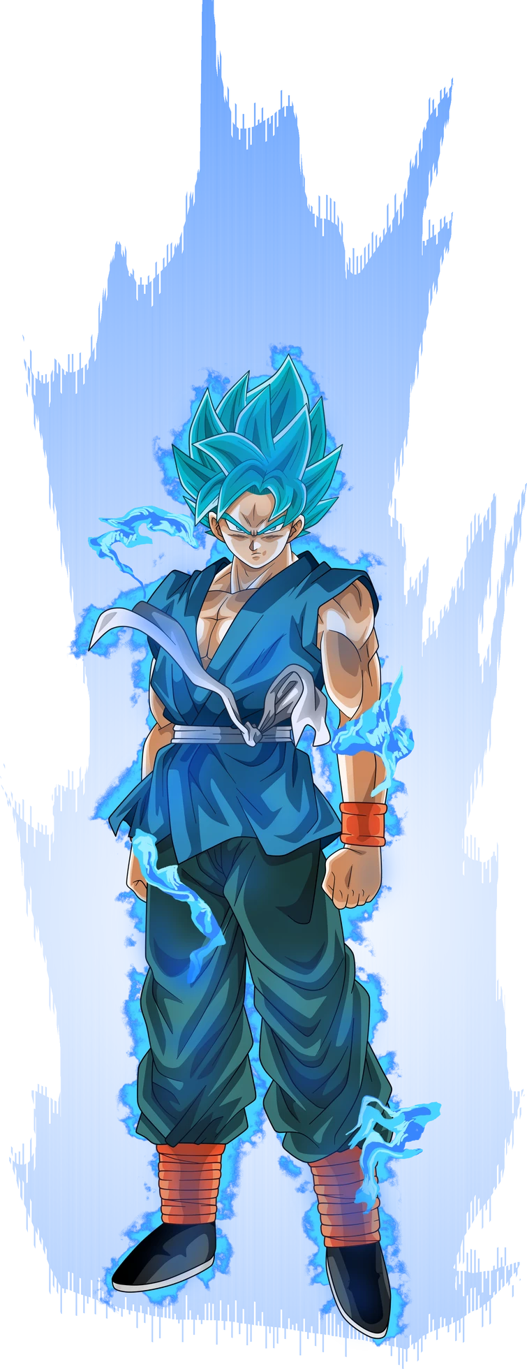 I made an aura for this art of SSJB EoZ Goku | Fandom