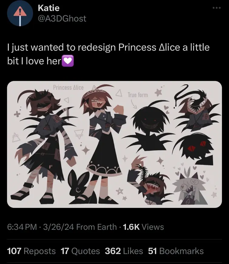 Yo who has the full image of the alice redesign I keep seeing | Fandom