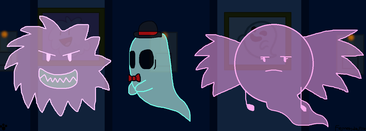 I drew Ghost Puffball along with my ghost OC and Ghost Bow (SPOILER ...