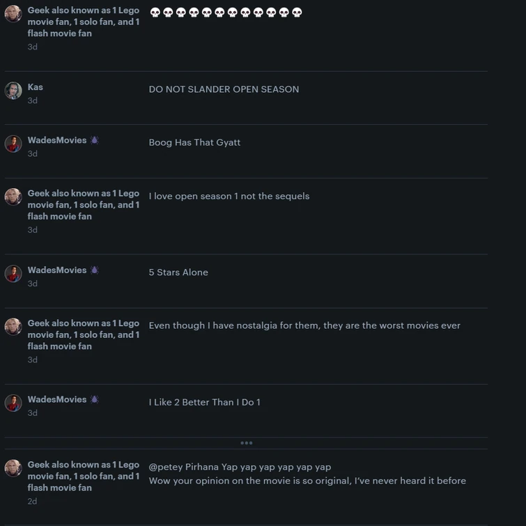 Another moron, but instead on DA, it’s Letterboxd | Fandom